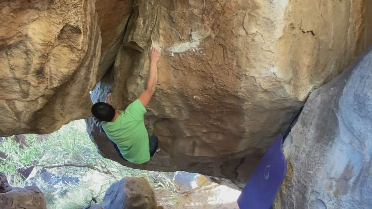 Human wheel v6 - West Mountain, Hueco Tanks Bouldering - Watch Beta Videos