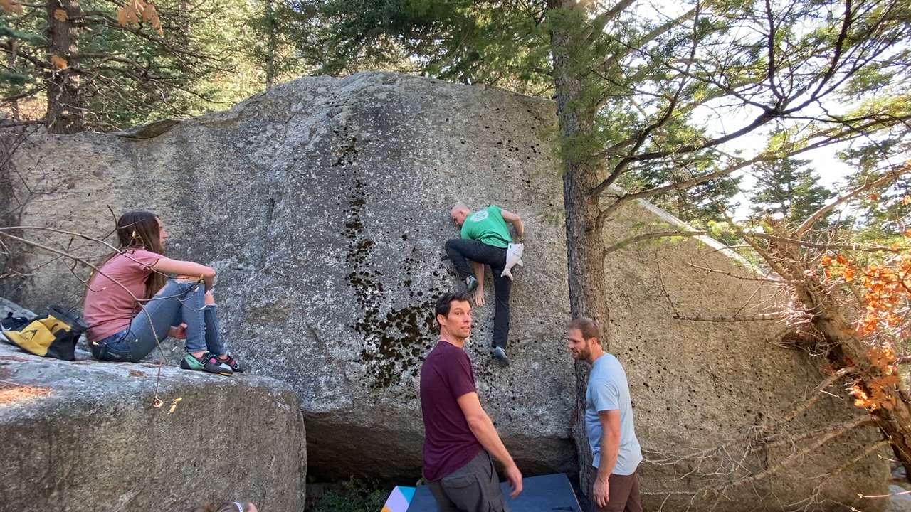 Sad Face Clown v4 - Wasatch Resort, Little Cottonwood Canyon Bouldering ...