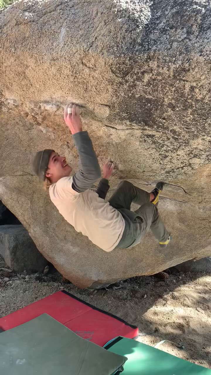 The Grinch Slab v5 - Fair Point Boulders, Black Mountain Bouldering ...