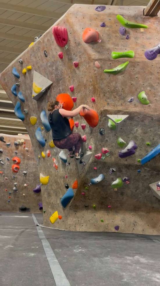 Pink Boulder - Bridges Rock Gym Bouldering - Watch Beta Videos
