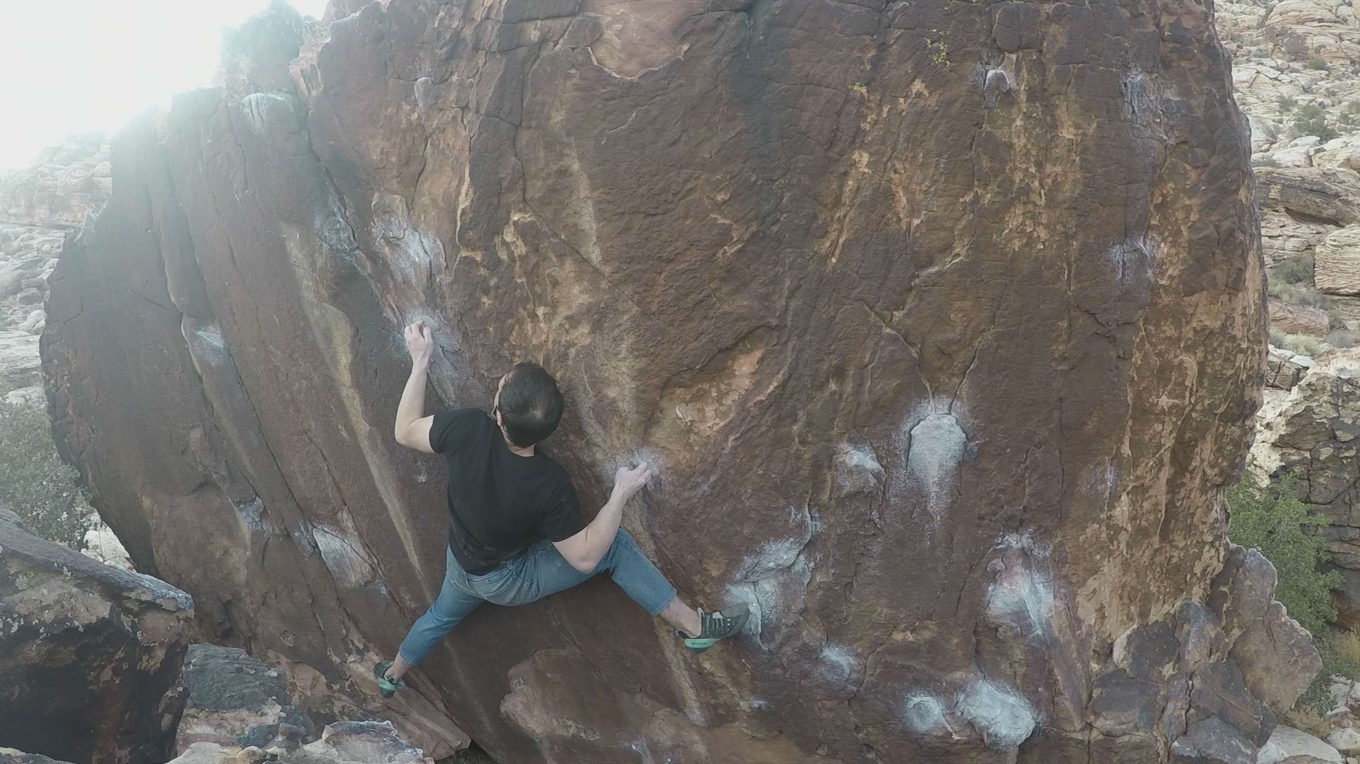 Hidden Crack Slab v0 - Sandstone Quarry, Red Rock Bouldering - Watch ...