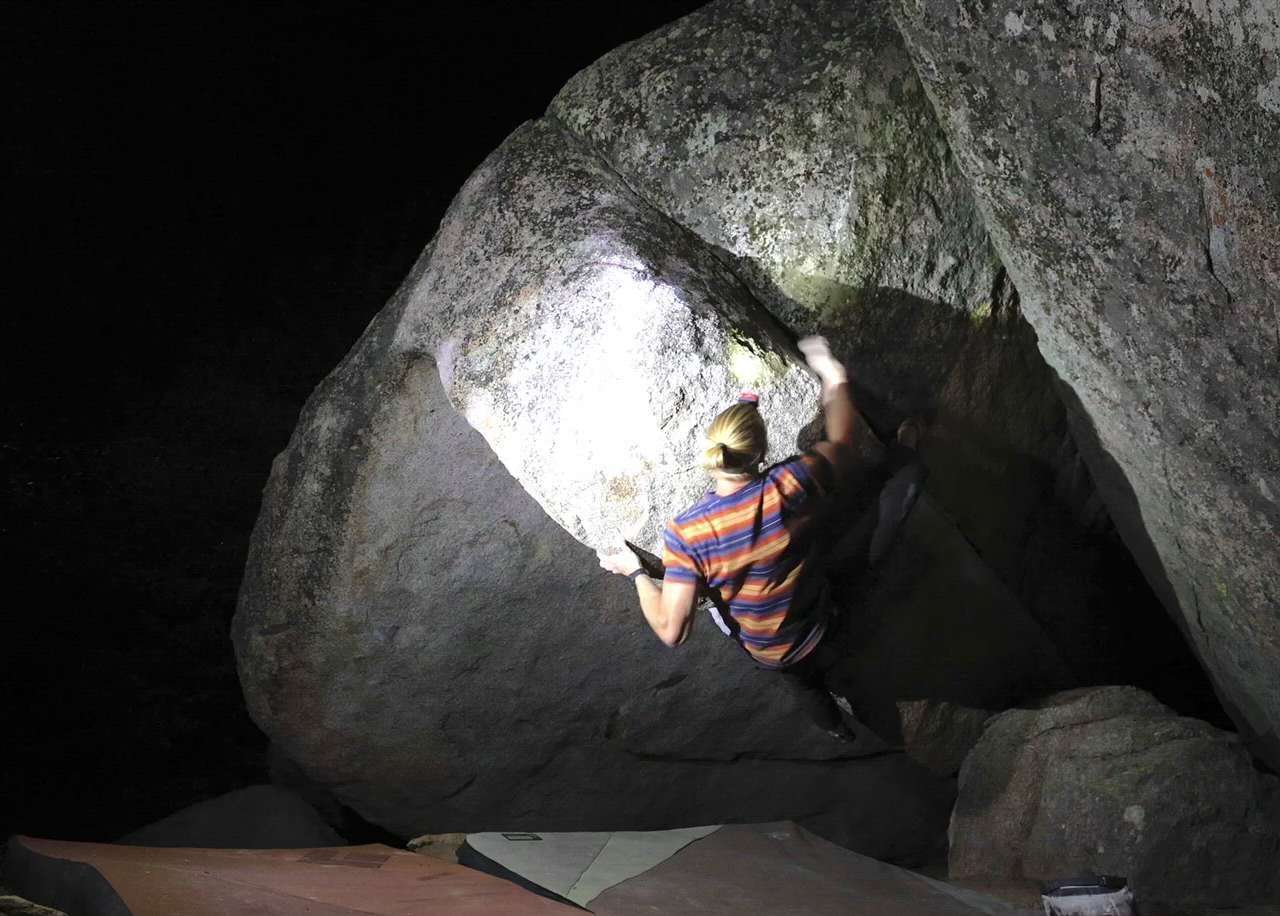 Gimme Some v8 - OK Corral, Black Mountain Bouldering - Watch Beta Videos