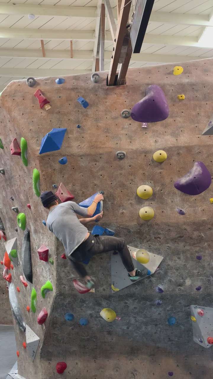 Pink Boulder - Bridges Rock Gym Bouldering - Watch Beta Videos