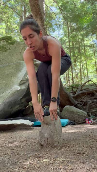 Portable (Mantel) v4 - Grand Wall, Squamish Bouldering - Watch Beta Videos