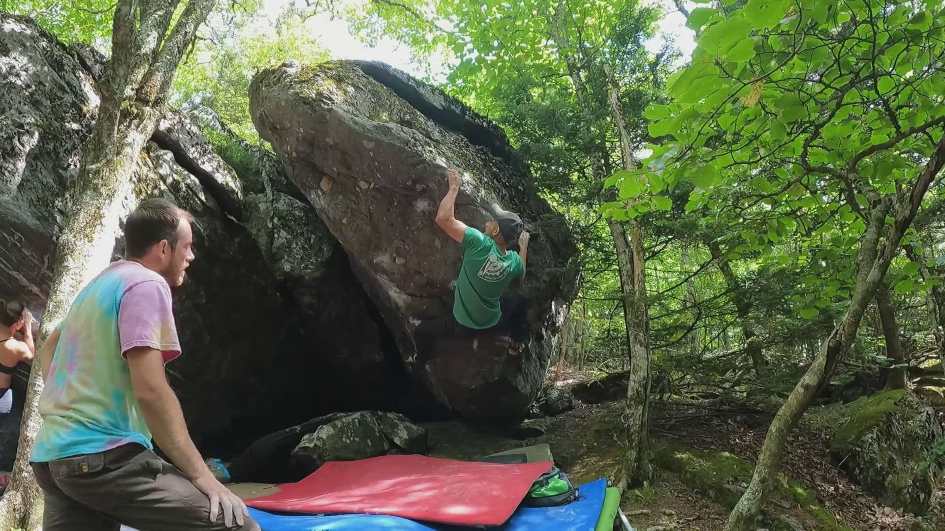 Man-child v6 - Listening rock, Grayson Highlands State Park Bouldering ...