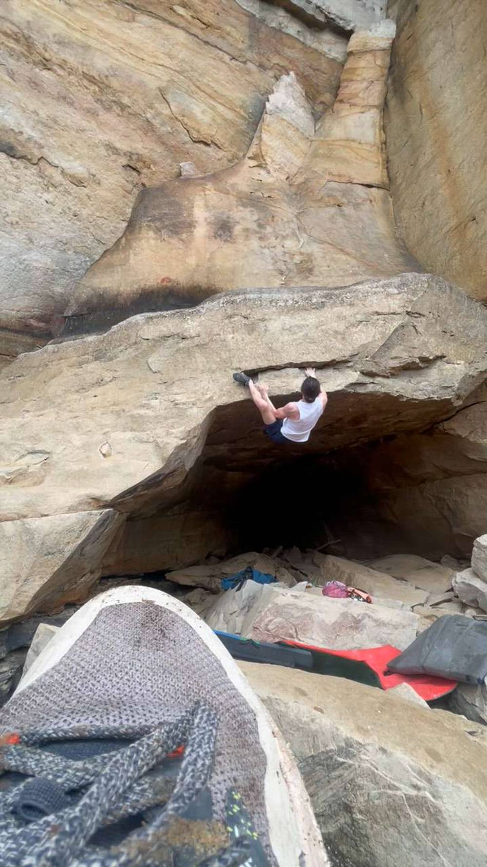 Paddy’s Problem v3 - Summersville Lake, New River Gorge Bouldering ...