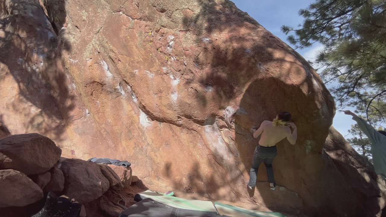 UCT into Bob's Bulge v10 - Cloud Shadow, Flagstaff, AZ Bouldering ...